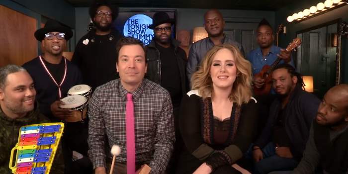 Watch Adele Sing "Hello" With Jimmy Fallon, The Roots, Some Classroom ...