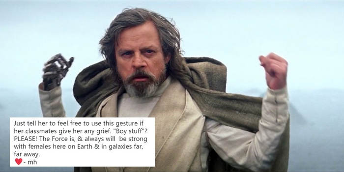"Boy Stuff? Please!" Mark Hamill Reminds a Sad Seven-Yr-Old the Force ...