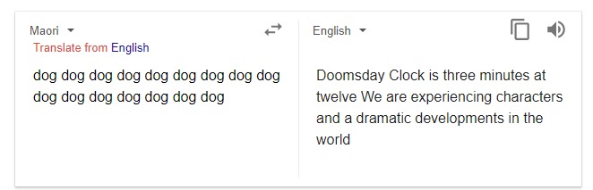 Google Translate Predicts the Apocalypse When You Write "Dog" 18 Times ...