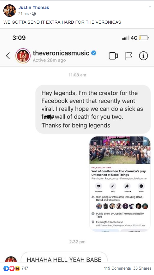 Screamo Fans Plan "Wall of Death" When The Veronicas Play "Untouched ...