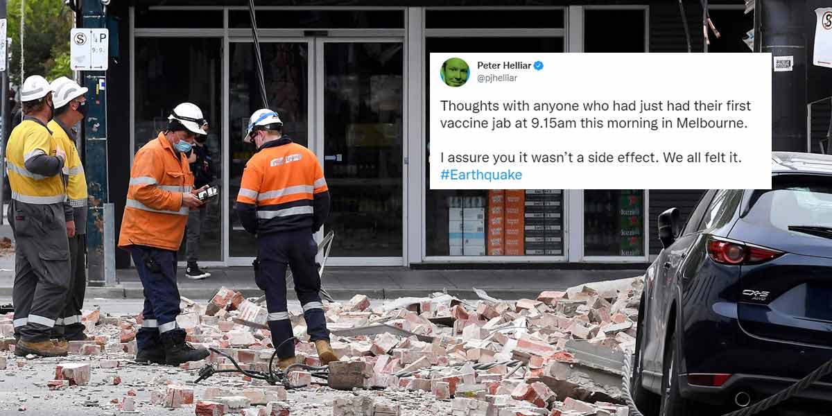 10 Hilarious Tweets From Melburnians About This Morning's Earthquake