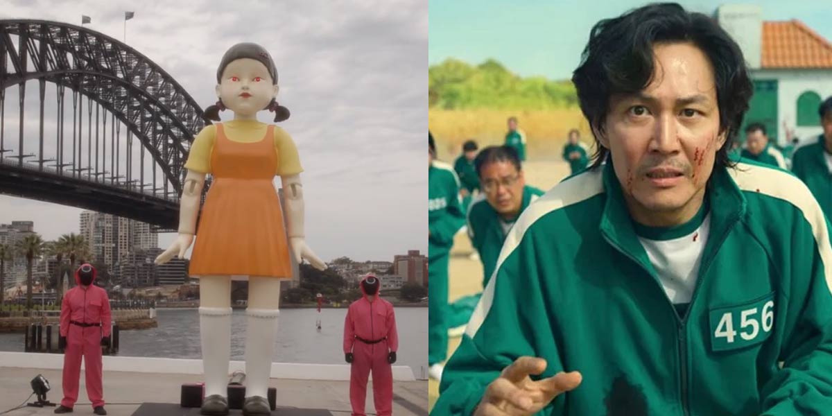 The Red Light, Green Light Doll From “Squid Game” Has Popped Up in Sydney