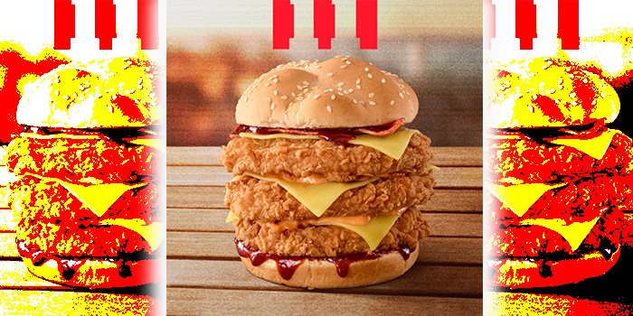 KFC Adds Biggest Ever Burger, the Triple Stacker, to Their Secret Menu ...