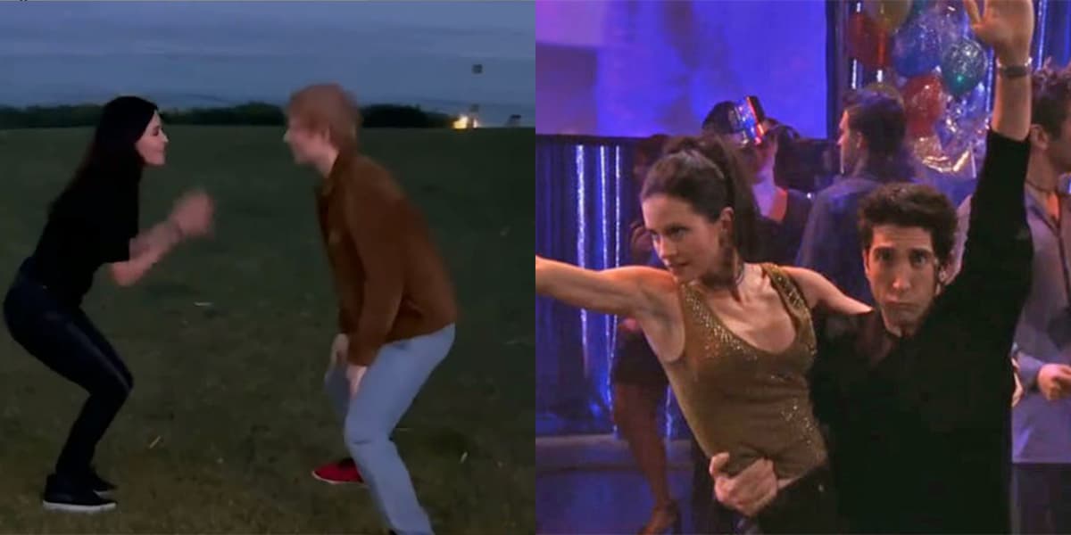 Courteney Cox and Ed Sheeran Recreated the “Friends” Dance Routine and ...