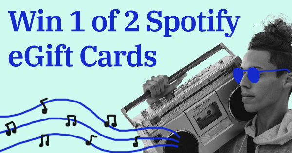Win 1 of 2 Spotify eGift Cards · Free Online Competitions · Student Edge
